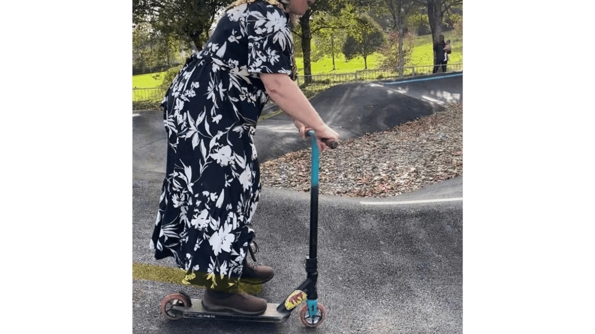 Mayor opens Bodmin Pendowr pump track by scootering down slope and ...