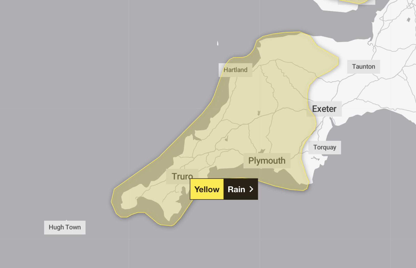 Cornwall braces for heavy rain and flooding as Met Office issues yellow ...