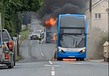 Crews called as bus goes up in flames in Callington | holsworthy-today ...